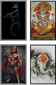 'Spiritual / Gods Posters' (Pack of 4) for Room & Office Paper Print ...
