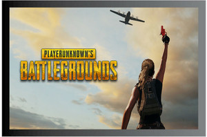 Pubg Game Frame Poster For Room Synthetic Wood Gloss Lamination F83 ...