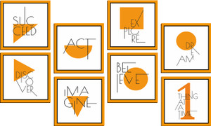 Motivational Framed Poster Set of 8 For Living Room Wall Decoration ...