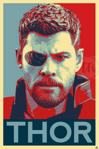 Thor Poster | Superhero Thor Posters | Unframed | With Self Adhesive ...
