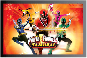 Power Rangers Frame Poster For Room Synthetic Wood Gloss Lamination F6 ...