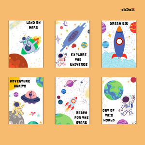 Space Exploration Fun: 6 Posters to Teach Kids About the Universe Paper ...