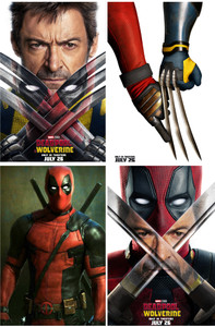 Poster 4 Combo Deadpool & Wolverine Poster for Home Office and Student ...
