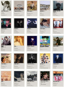 BTS Song Album Aesthetic Wall Posters Collage 50 Pieces (4 x 6 Inches ...