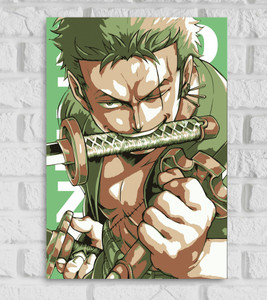 Roronoa Zoro One Piece Anime Series Poster for Room & Office Paper ...