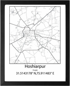 Hoshiarpur,Punjab,India UNFRAMED Minimalist Map Line Art Print Poster ...