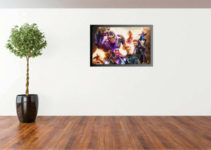 Avengers superhero Poster with Frame Gloss Lamination M5 Paper Print ...