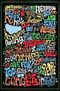 Imagine By John Lennon Matte Finish Poster P-7634 Paper Print ...