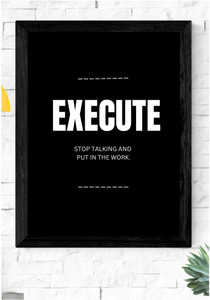 EXECUTE Motivational Paper Print - Quotes & Motivation, Typography ...