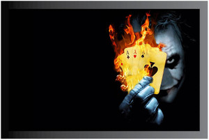 Joker Frame Poster For Room Synthetic Wood Gloss Lamination F1 Paper ...