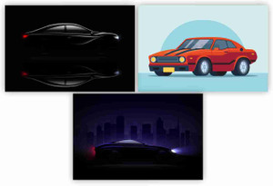Pack of Super Car Poster 12x18 Inch Unframed Poster Paper Print ...