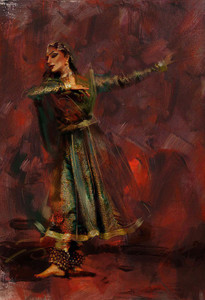 Poster Classical Dance Dgiital Painting Wall Poster sl-8034 (Wall ...