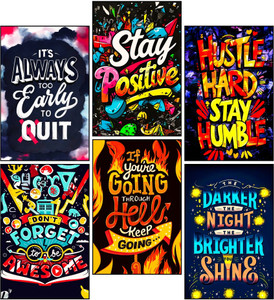 Set of 6 Inspirational Posters For Wall | Motivational Quotes Posters ...