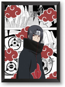 ANIME POSTER FRAME - ITACHI UCHIHA NARUTO - Black Framed Wall Poster ...