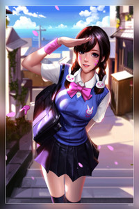 Overwatch Video Games D Va Overwatch Thighs Matte Finish Poster Paper ...