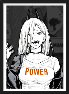 Power | Manga Background | Chainsaw Man Anime Framed Poster Paper Print ...