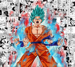 Goku Manga Collage Poster Set of 12 (Size A4) Premium-Quality Posters ...