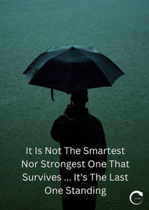 Resilience Wall Poster It's Not Smartest Or Strongest Man That Survives ...