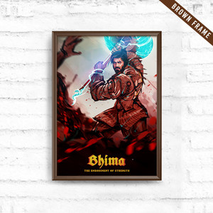 Madhavan As Bhima Kollywood Mahabharata Poster Brown Frame Photographic ...