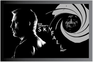 James Bond 007 Movie Frame Poster For Room Synthetic Wood Gloss ...