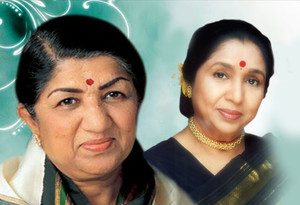 Poster Lata Mangeshkar & Asha Bhosle Classic sl-13171 (LARGE Poster ...