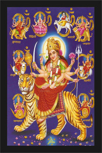 Devi Mata Religious Poster with A4 Size Frame F-363 Paper Print ...