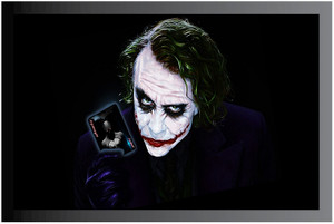 Joker Frame Poster For Room Synthetic Wood Gloss Lamination F175 Paper ...