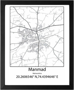 Manmad,Maharashtra,India UNFRAMED Minimalist Map Line Art Print Poster ...