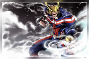 Anime My Hero Academia All Might Belt Matte Finish Poster Paper Print ...