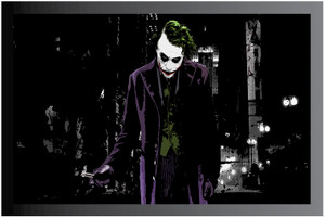 Joker Frame Poster For Room Synthetic Wood Gloss Lamination F26 Paper ...
