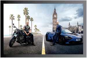 Fast and Furious Movie Frame Poster For Room Synthetic Wood Gloss ...