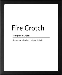 Fire Crotch 9.5 X 11.5 UNFRAMED Dictionary Definition Art Print Poster ...