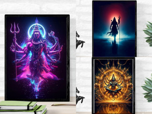 LORD SHIVA HD A4 SIZE FRAMED POSTER Paper Print - ANSHUL CHAUHAN ...