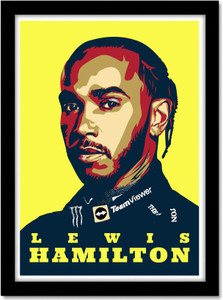 Lewis Hamilton Large Frame Poster for Room & Office(13x19 inch,Framed ...
