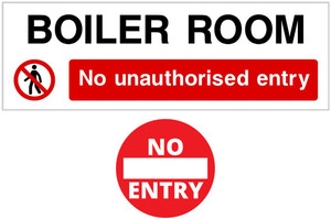 Poster Boiler Room No Entry Large Poster sl-7957 (Large Print, 36x24 ...