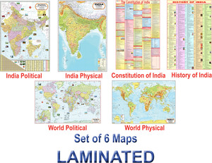 India & World Map ( Both Political & Physical ) with Constitution of ...