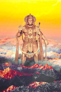 Hanuman ji Posters for Room Decoration (300GSM Thick Paper with Gross ...