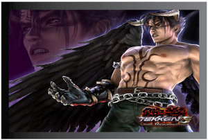 Tekken Game Frame Poster For Room Synthetic Wood Gloss Lamination F29 ...