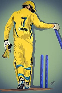 MS Dhoni CSK poster for home decoration HD 300 GSM poster 18inch ...