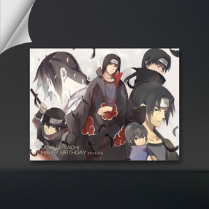 VIRGIN ARTS | ITACHI UCHIHA | NARUTO | ANIME | 300 GSM A4 FRAMED POSTER ...