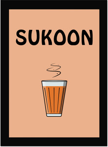 Sukoon - Chai Lover - Tea Lover Framed Wall Poster, Inspirational ...