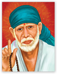 Digital Sai Baba Painting Poster God Photo Poster With Size “24 X 18 ...