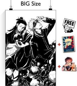 Jujutsu Kaisen Gojo And Geto Black And White poster | Gojo and Geto ...