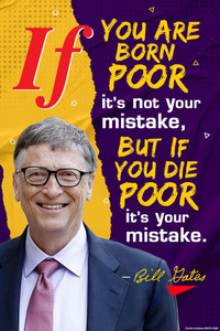 Bill Gates Wall Poster for Room - Motivational Quotes Poster for ...
