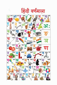 Hindi Varnamala Chart Poster with Gloss Lamination Paper Print ...