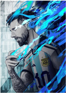 Print craft Messi Wall Sticker - Lionel Messi Cool Wall Poster - Messi ...