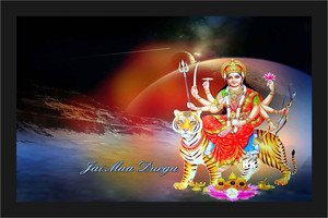 Devi Mata Religious Poster with A4 Size Frame F-304 Paper Print ...
