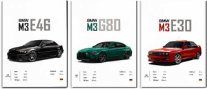 BMW M3 Cars MDF Panel Gift Items for Boys Room Wall Decoration Bedroom ...