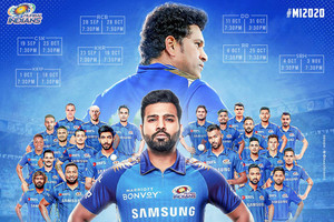 Mumbai Indians IPL Team 2020 Heavyweight 300GSM Paper Poster without ...