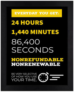 Value of Time Abstract Motivational Poster 12x8 Inches Paper Print ...